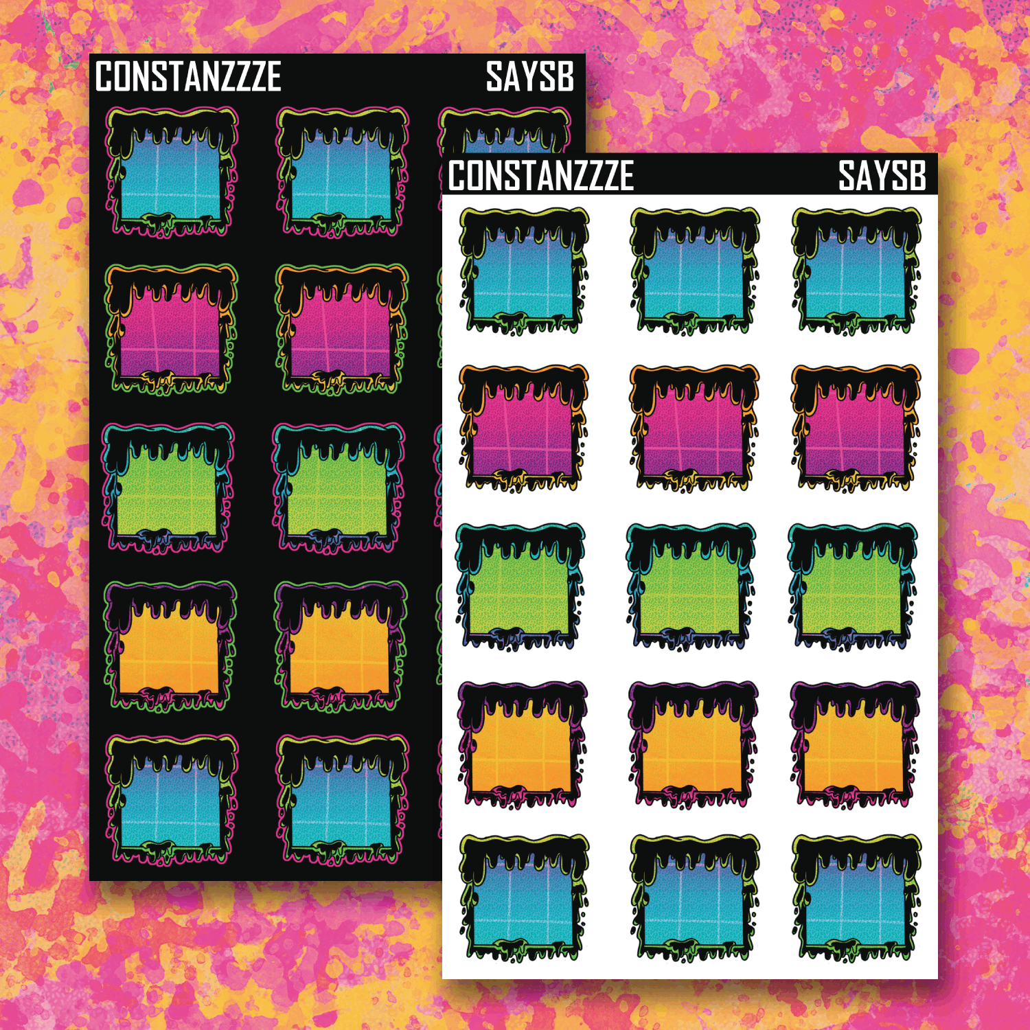 Small Spooky All Year Drippy Box Sticker Sheet – Constanzzze