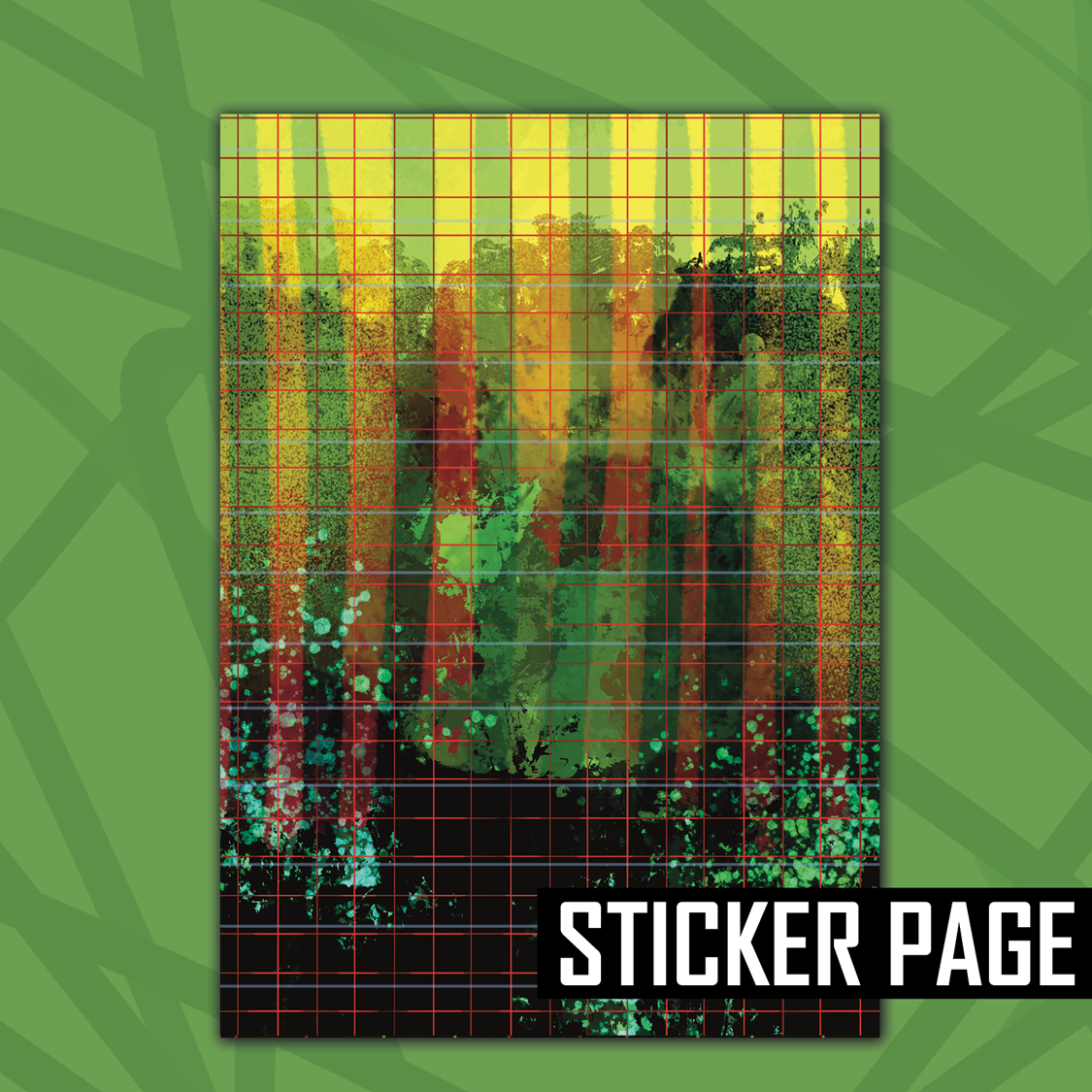 Yellow Beetle 🧃 Pattern Sticker Page – Constanzzze