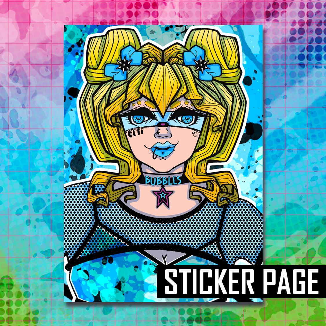 Girl Gang Bubbles Face Sticker Page – Constanzzze