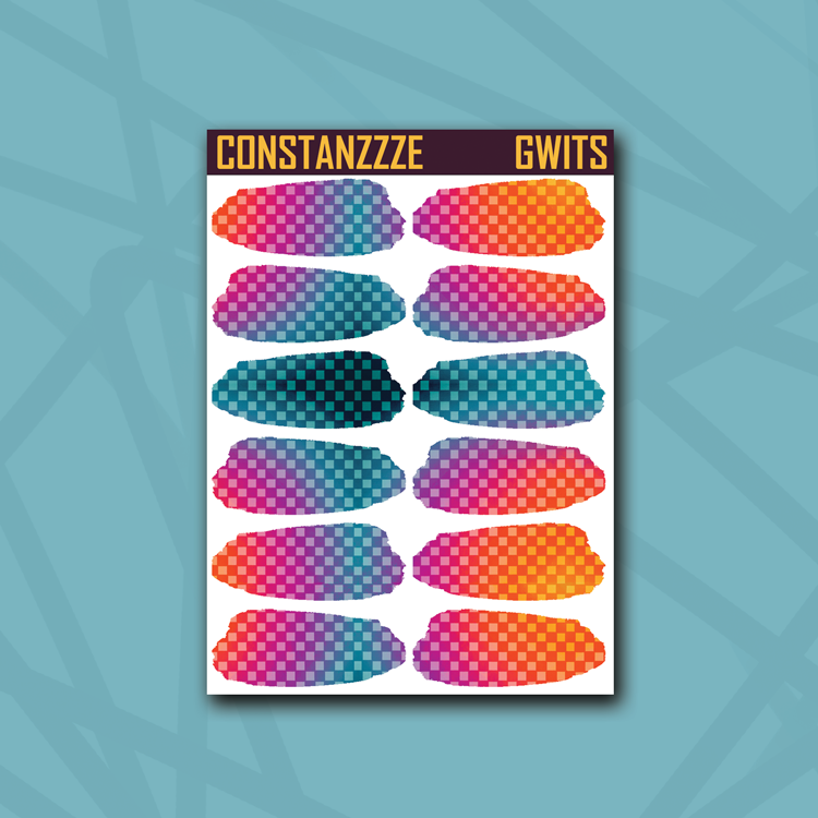 Race to Wild Small Checker Medium Swatch Sticker Sheet – Constanzzze