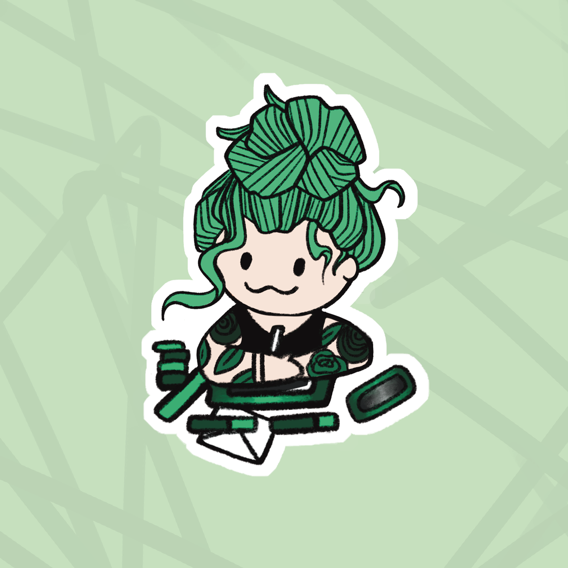 Edgy Chibi Crafts Die Cut (Light Skin Tone) – Constanzzze