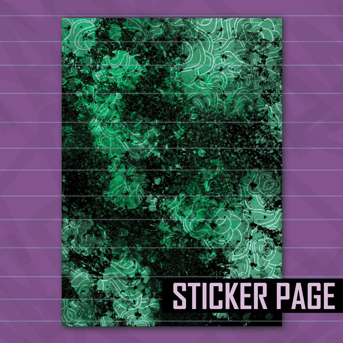 Plague Doctor Dark Green Rose Sticker Page – Constanzzze