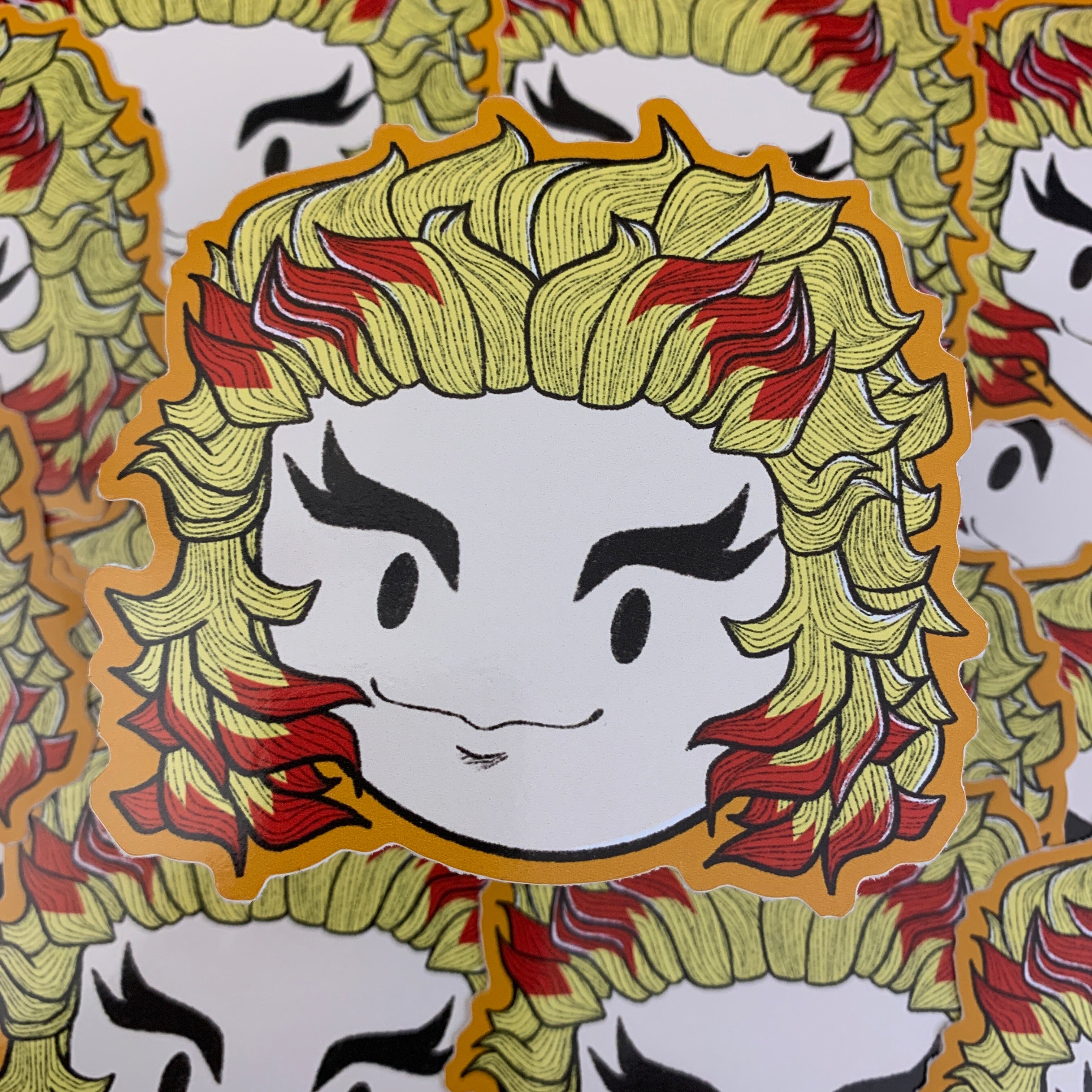 Jumbo Rengoku Vinyl Sticker – Constanzzze