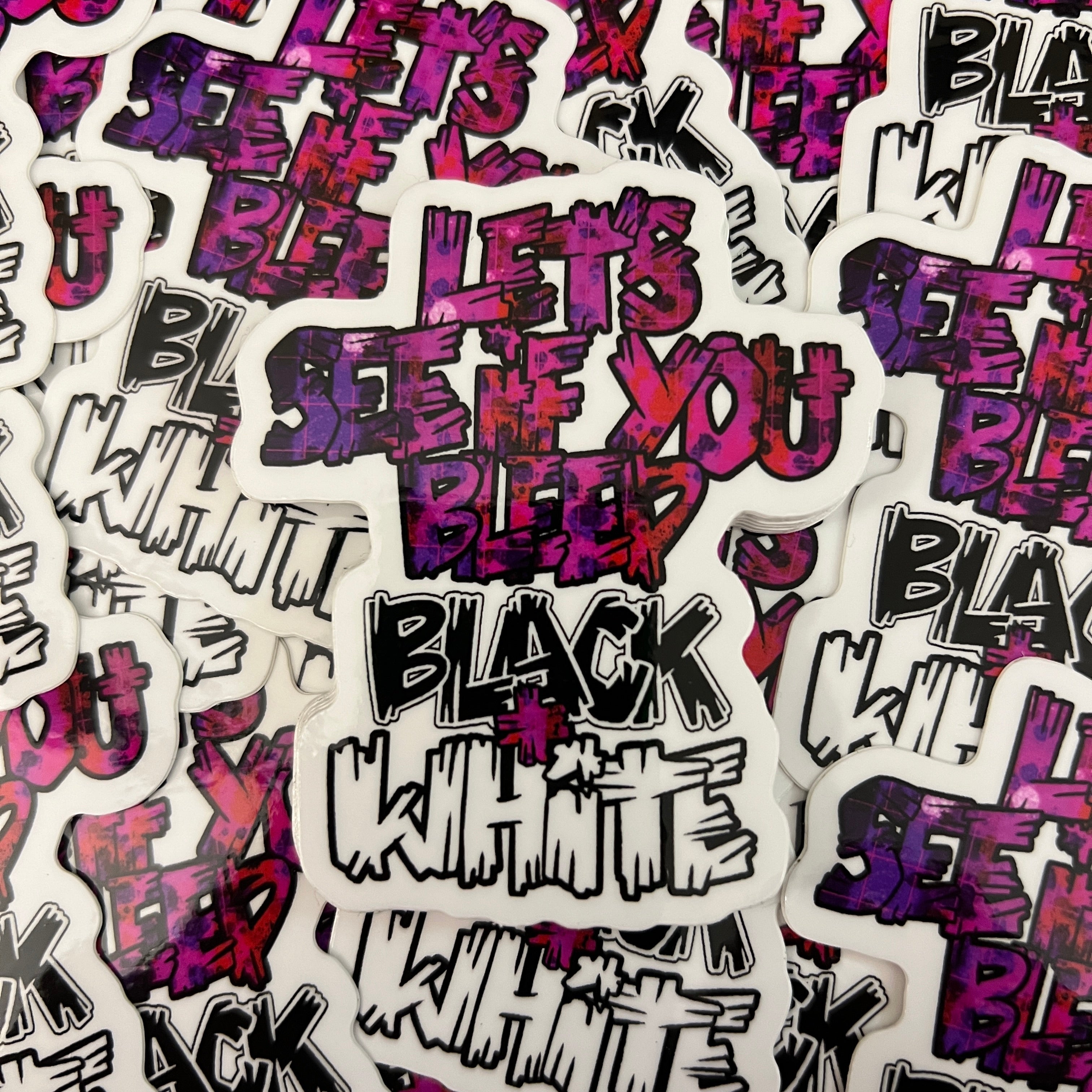 Bleed Black and White Vinyl Sticker – Constanzzze