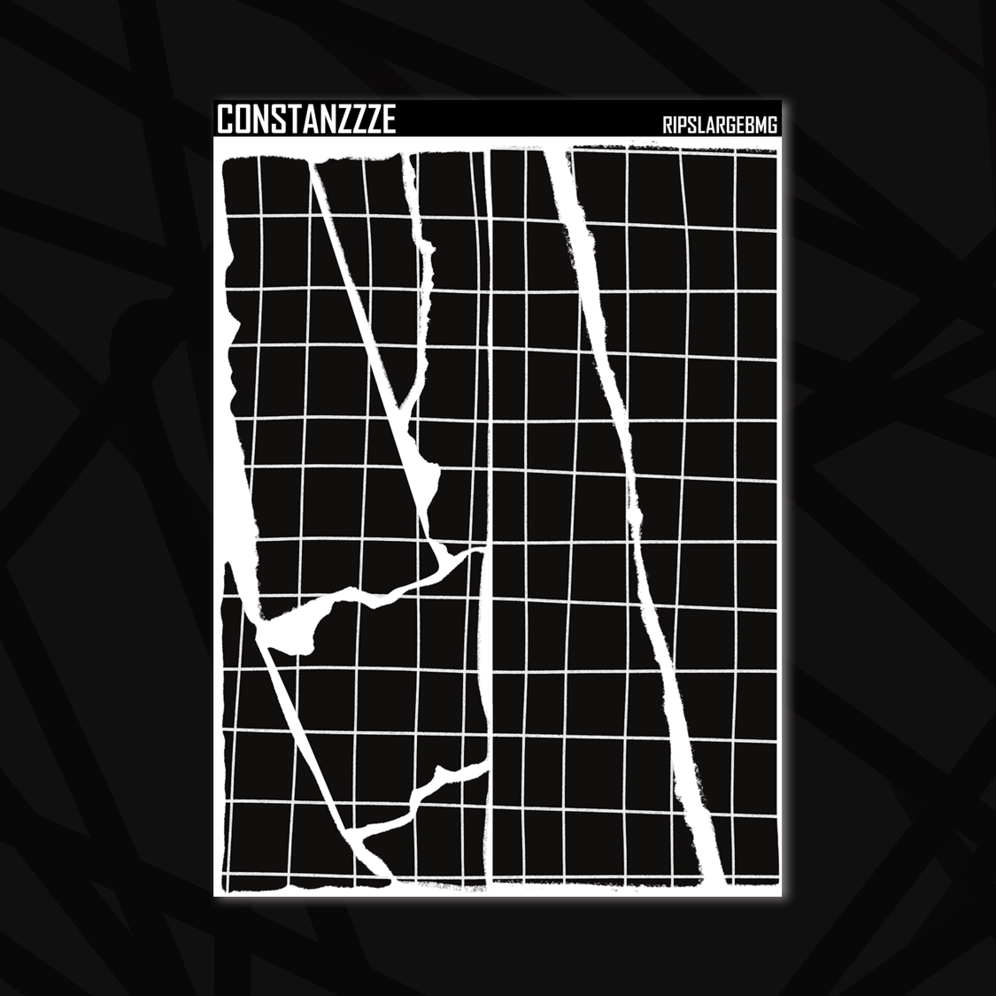 Jumbo Messy Black Grid Rippies Sticker Sheet – Constanzzze