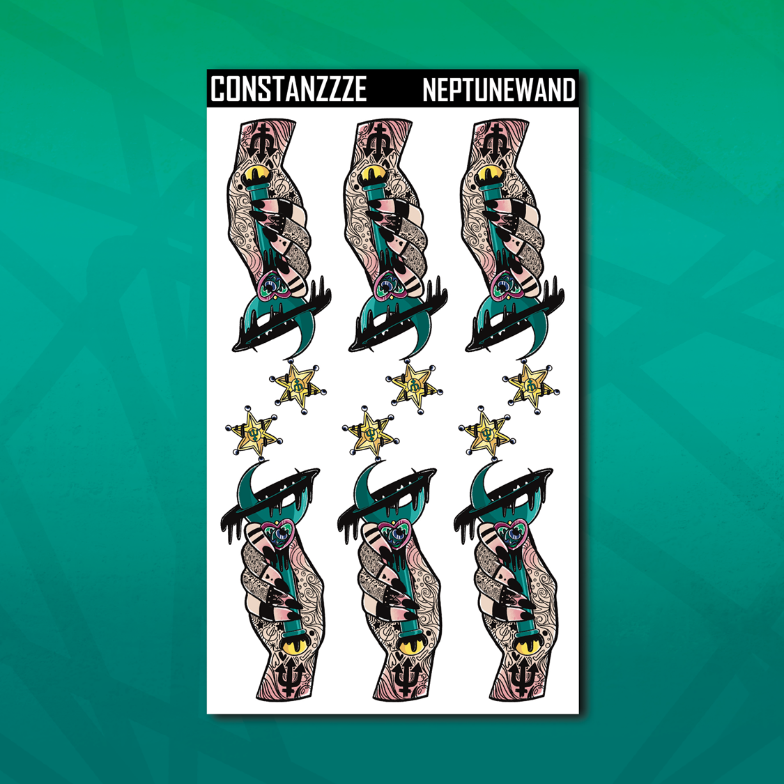 Large Neptune Oracle Wand Sticker Sheet – Constanzzze