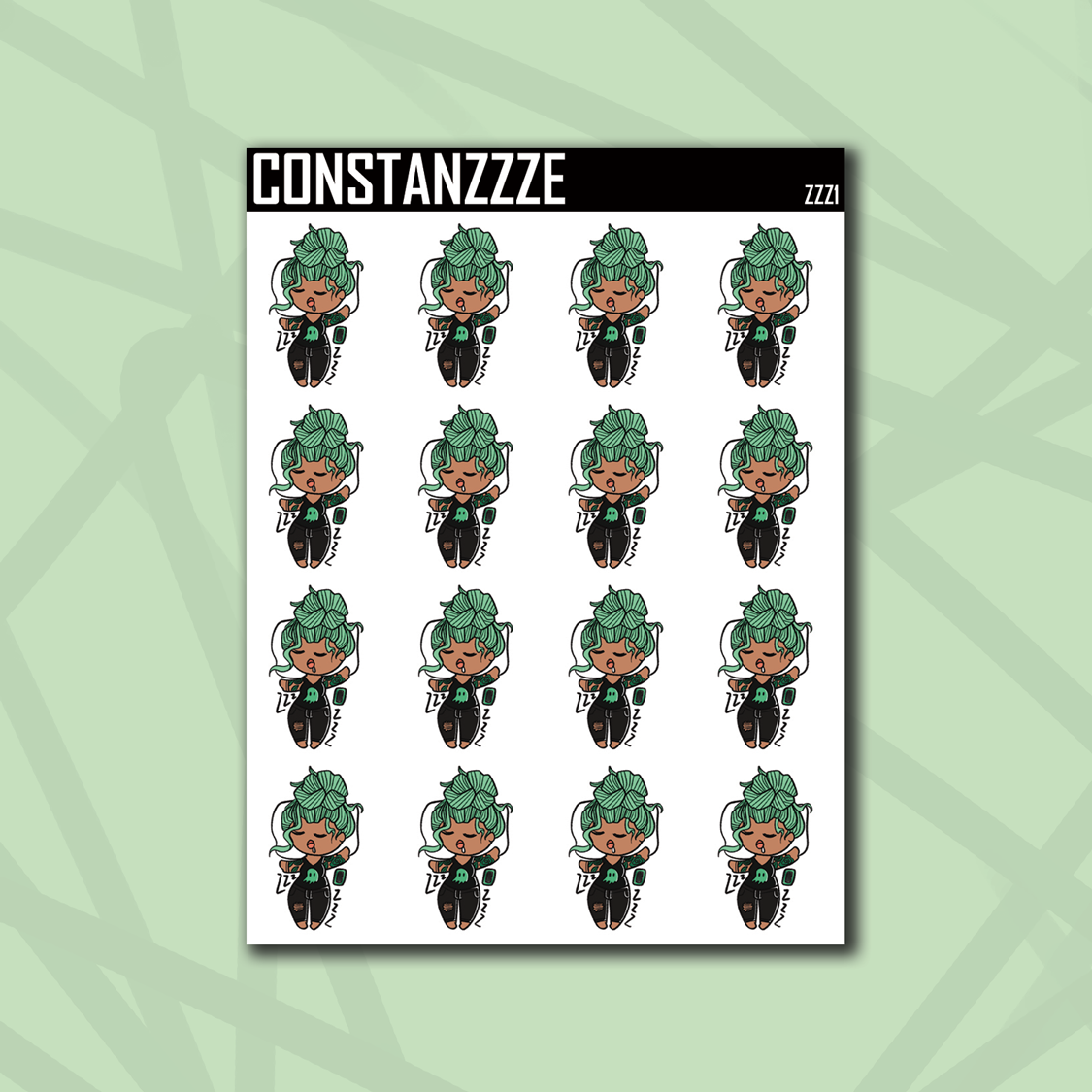 Metal Chibi Drained Sticker Sheet (Choose Your Skin Tone) – Constanzzze