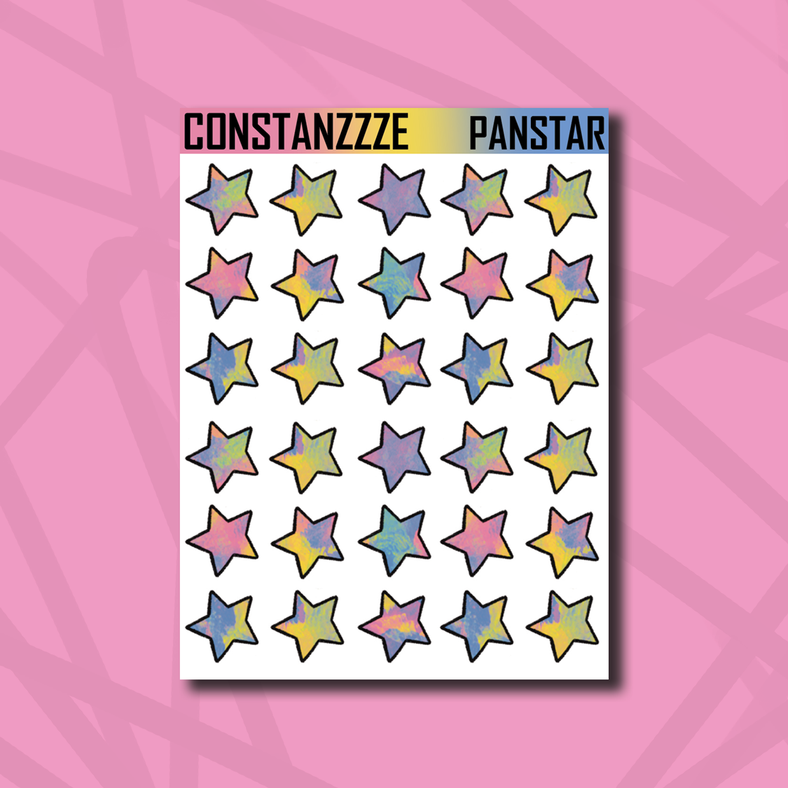 Pan Pride Star Sticker Sheet – Constanzzze