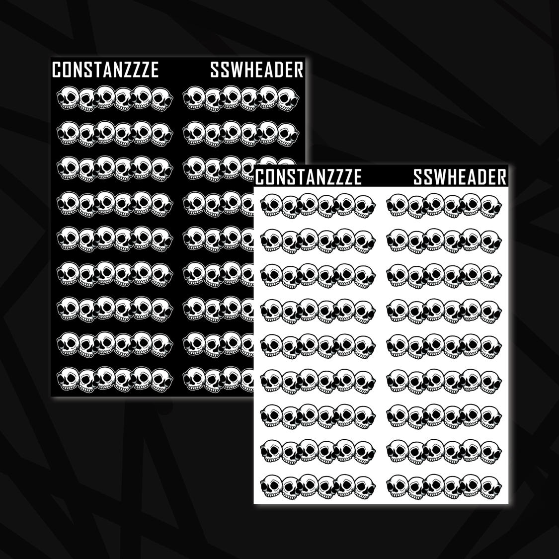 Skull Header Sticker Sheet – Constanzzze